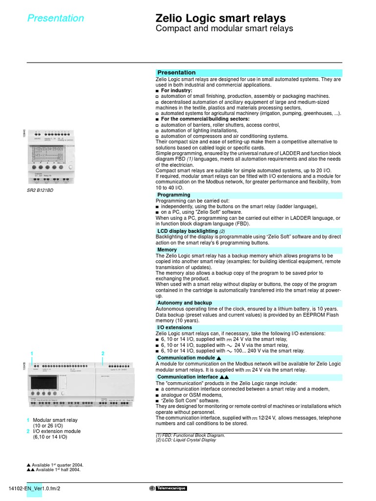 Manual PLC Zelio | PDF | Relay | Computer Program