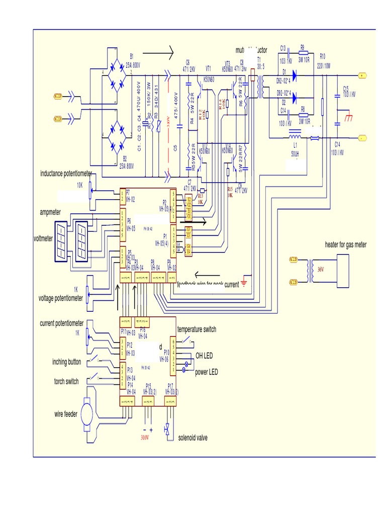 MIG200 J03 Connection Diagrame | Download Free PDF | Quantity ...