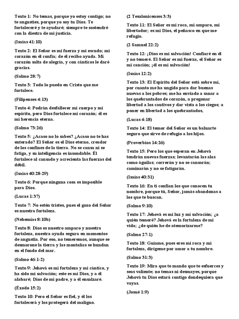 Textos Biblicos Que Te Ayudan A Crecer | PDF | Contenido bíblico | Creencia religiosa y doctrina