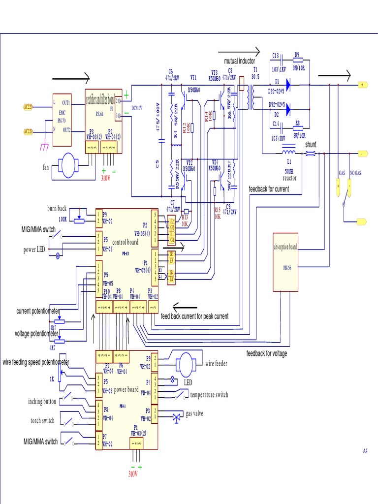 MIG250 J04 Connection Diagram | PDF | Manufactured Goods | Physical ...