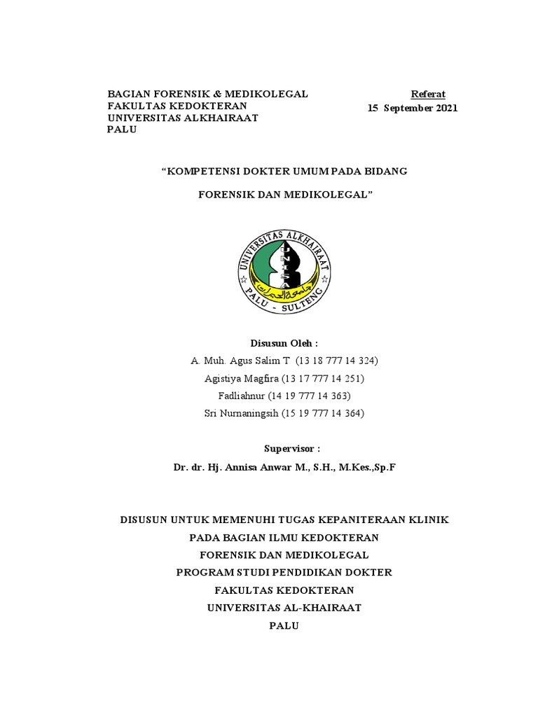 Kompetensi Dokter Forensik di Indonesia | PDF