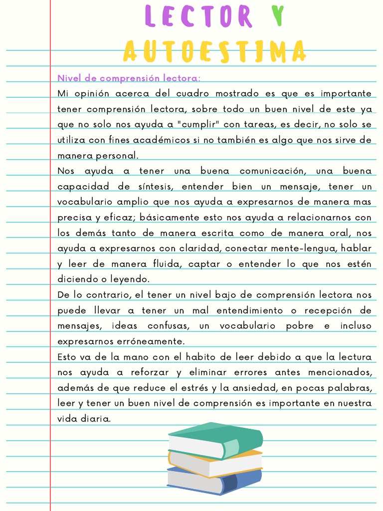 Lector y Autoestima Redaccion | PDF