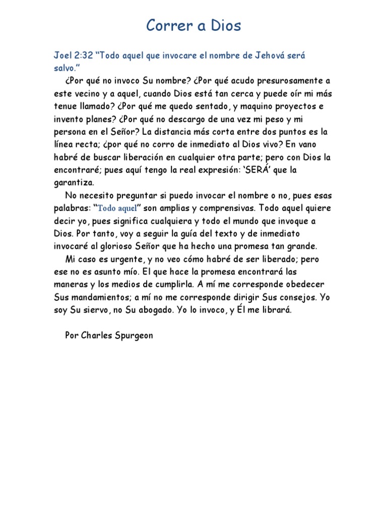 Correr A Dios | PDF | Religión y espiritualidad