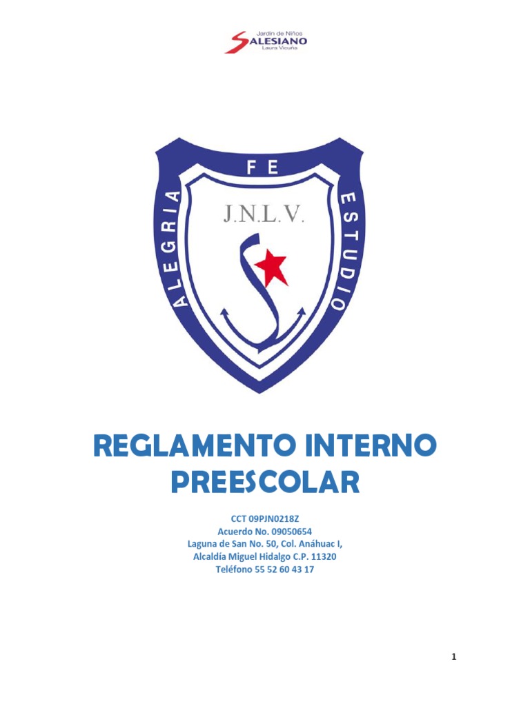 Reglamento Interno Preescolar 2022-2023 | PDF | Maestros