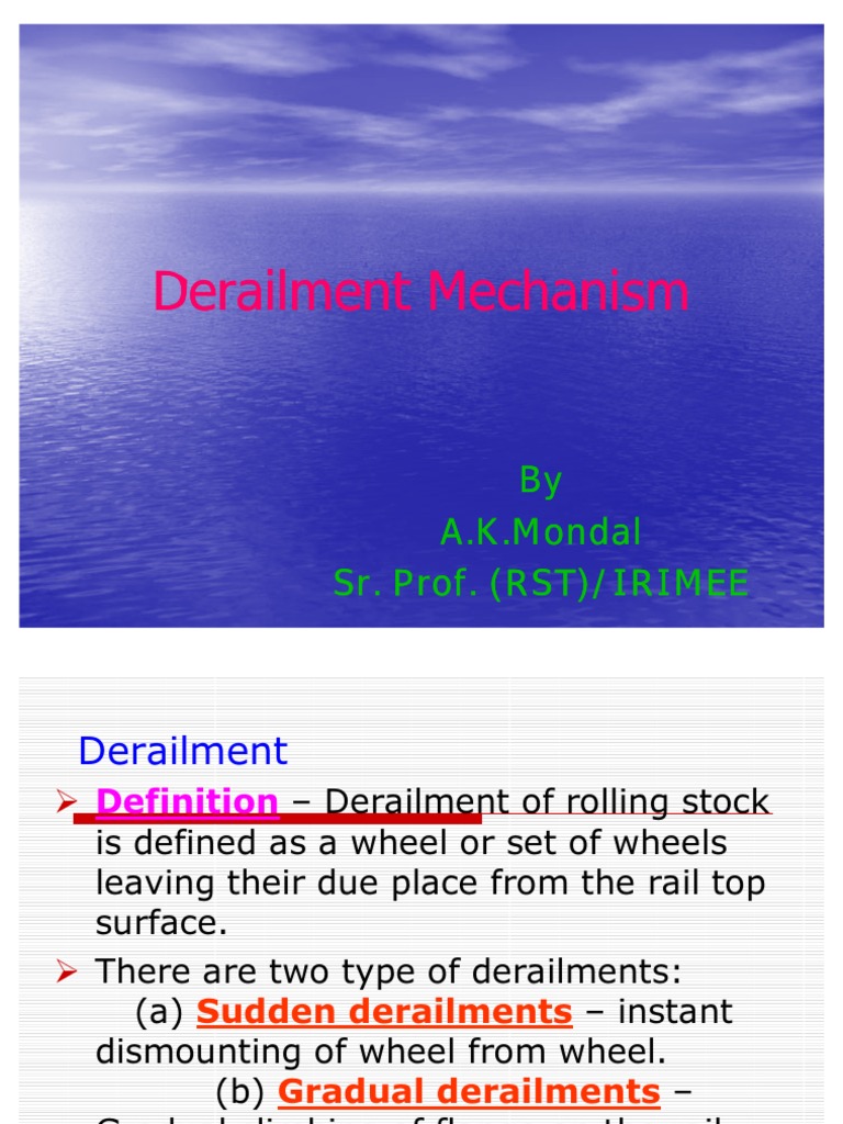 Derailment Mechanism | PDF | Track (Rail Transport) | Transportation ...