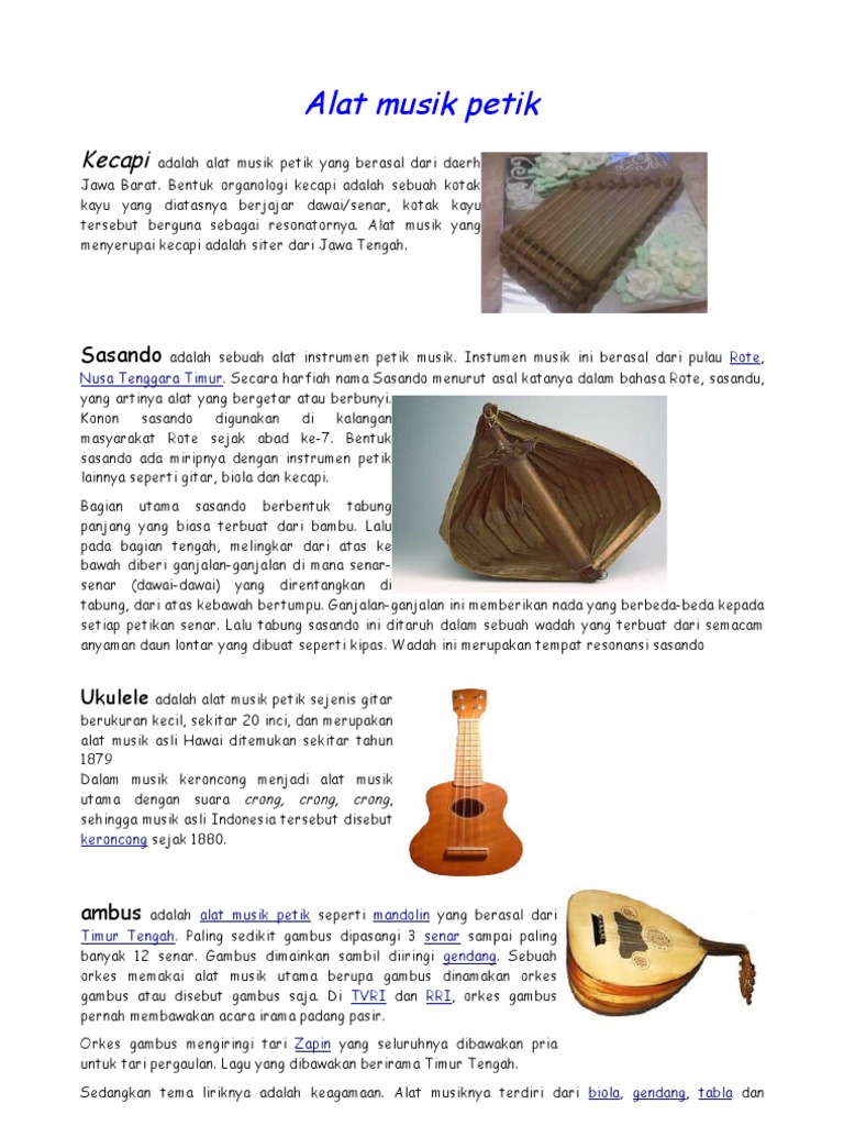 Alat Musik Petik | PDF | Seni | Klasik