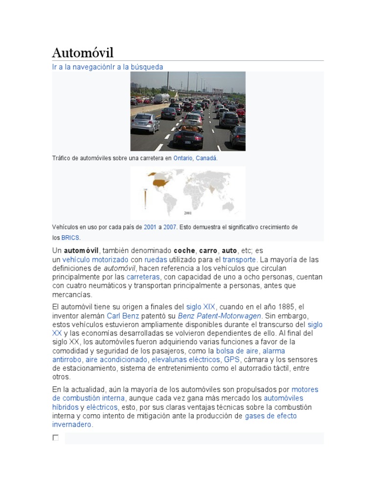 Automóvil | PDF | Coche | Vehículos