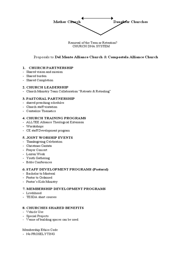 Church Partnership Pdf