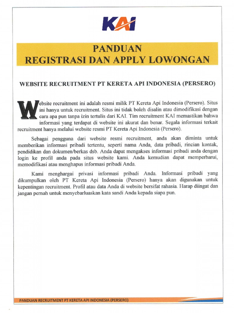 Panduan Rekrutmen Kai | PDF