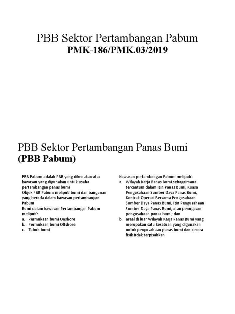 11 PBB Pertambangan Pabum | PDF