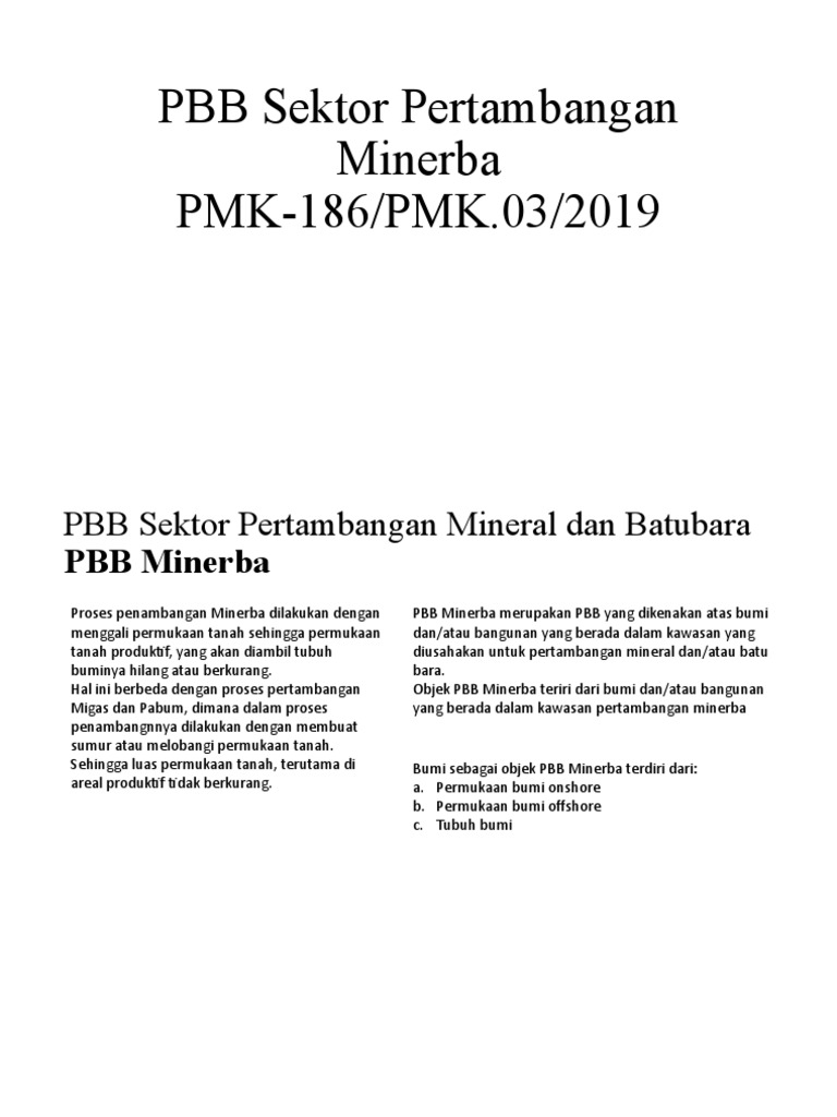 12 PBB Pertambangan Minerba | PDF