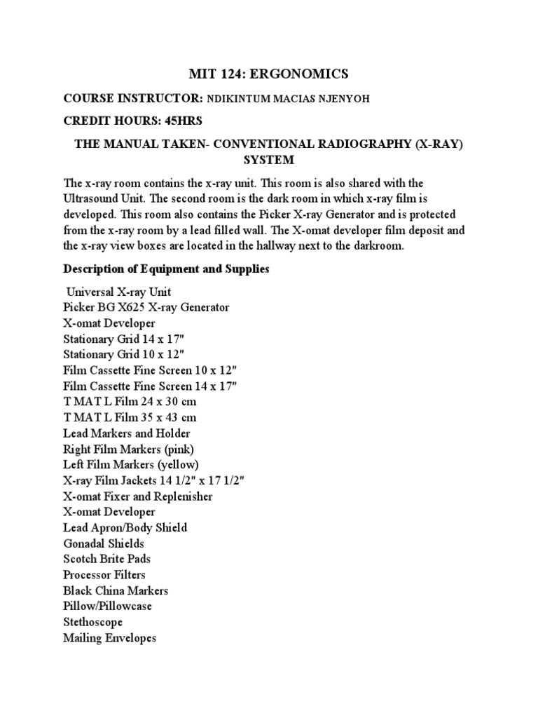 An Overview of Radiographic Equipment, Procedures, and Safety Protocols ...