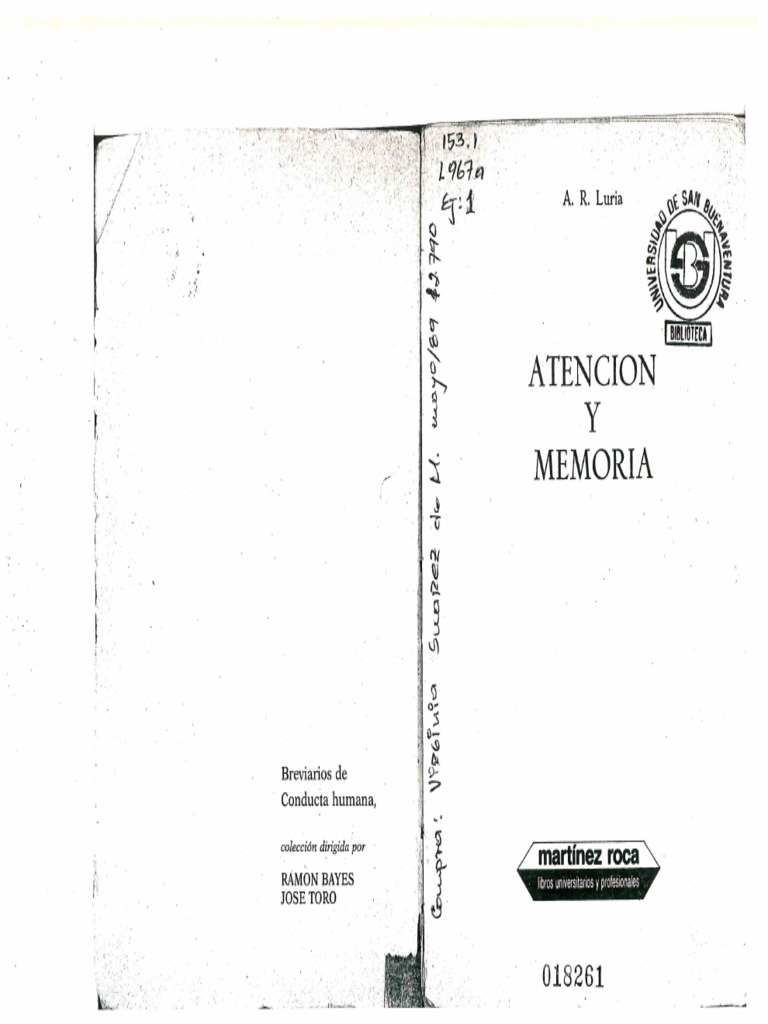Libro Atención y Memoria | PDF