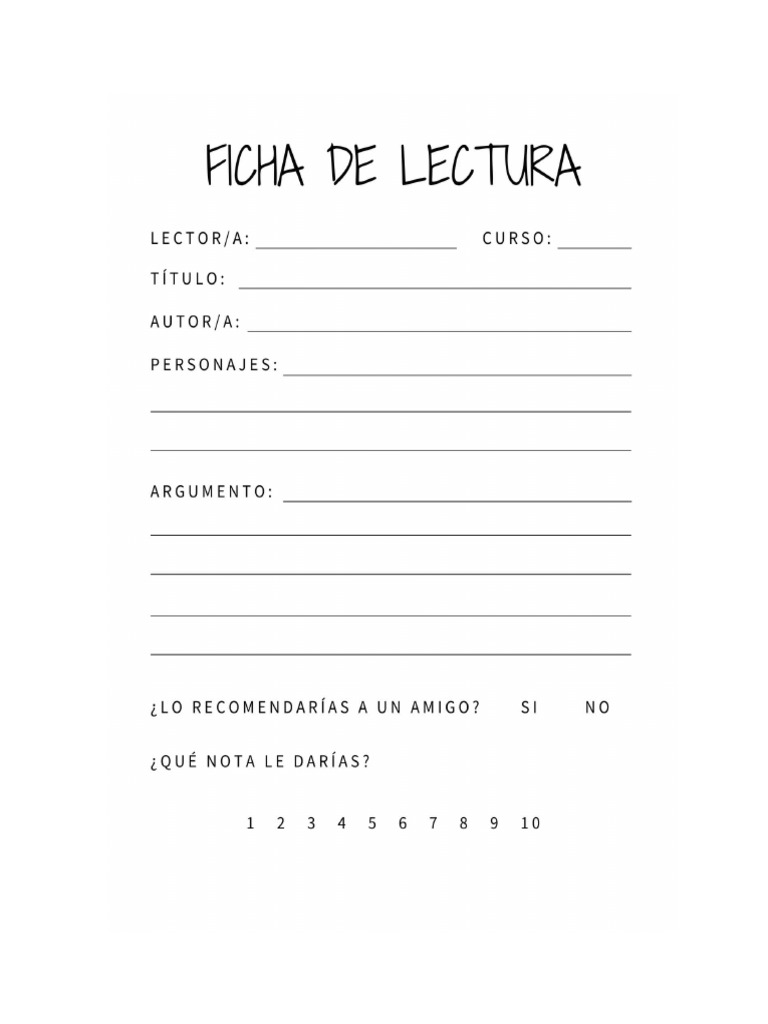 Ficha Lectura | PDF