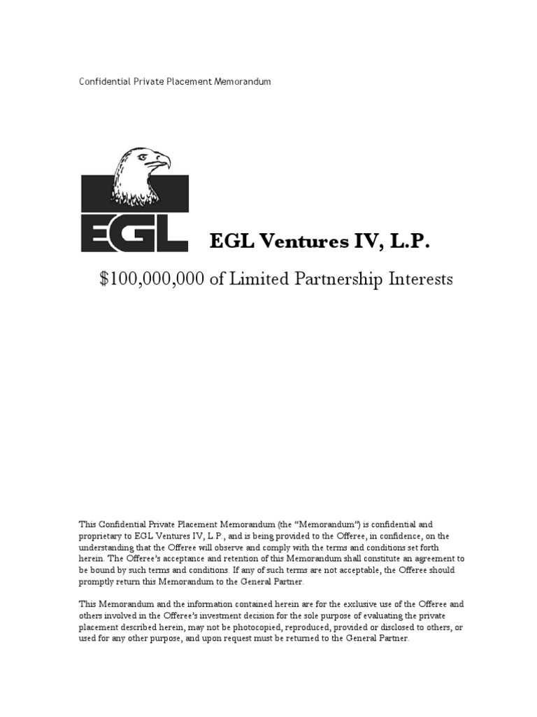 Egl4 PPM 2 | PDF | Venture Capital | Corporate Finance