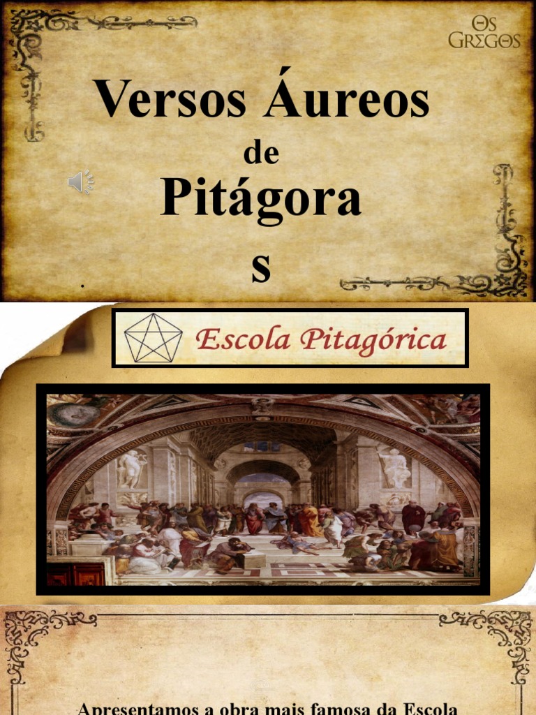 Pitagoras Versos Aureos - Apresentacao Revisada_12.05.21 | PDF | Pitágoras