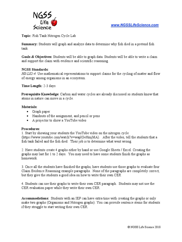 HS-LS2-4. Use Mathematical Representations To Support Claims For The ...