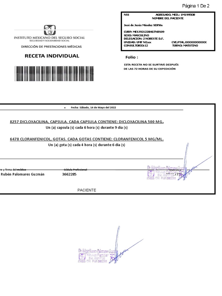 receta falsa si | PDF