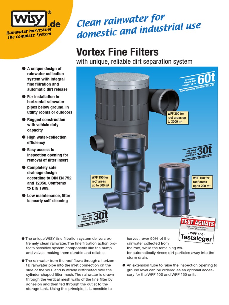 Vortex Fine Filters: Clean Rainwater For Domestic and Industrial Use ...