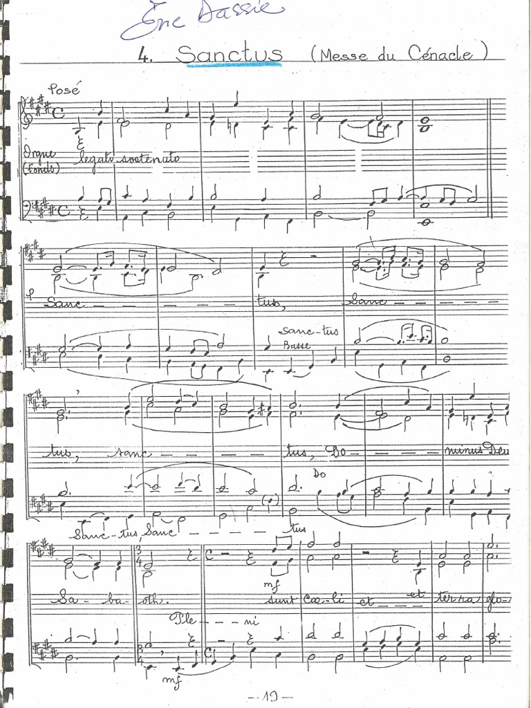 Messe Du Cenacle - Sanctus | PDF
