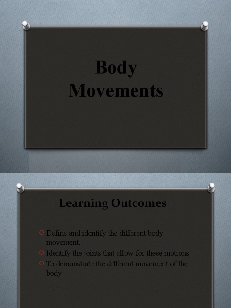 Body Movements (1) | PDF | Anatomical Terms Of Motion | Anatomical ...
