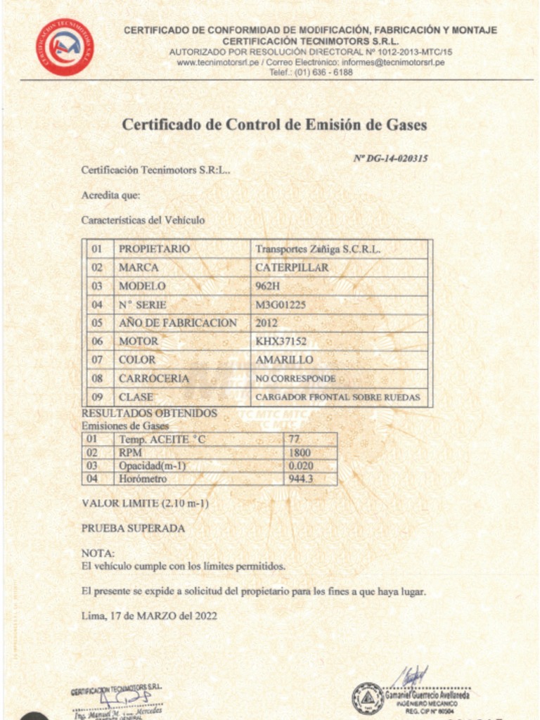 Certificado de Opacidad | PDF Certificado de Opacidad | PDF