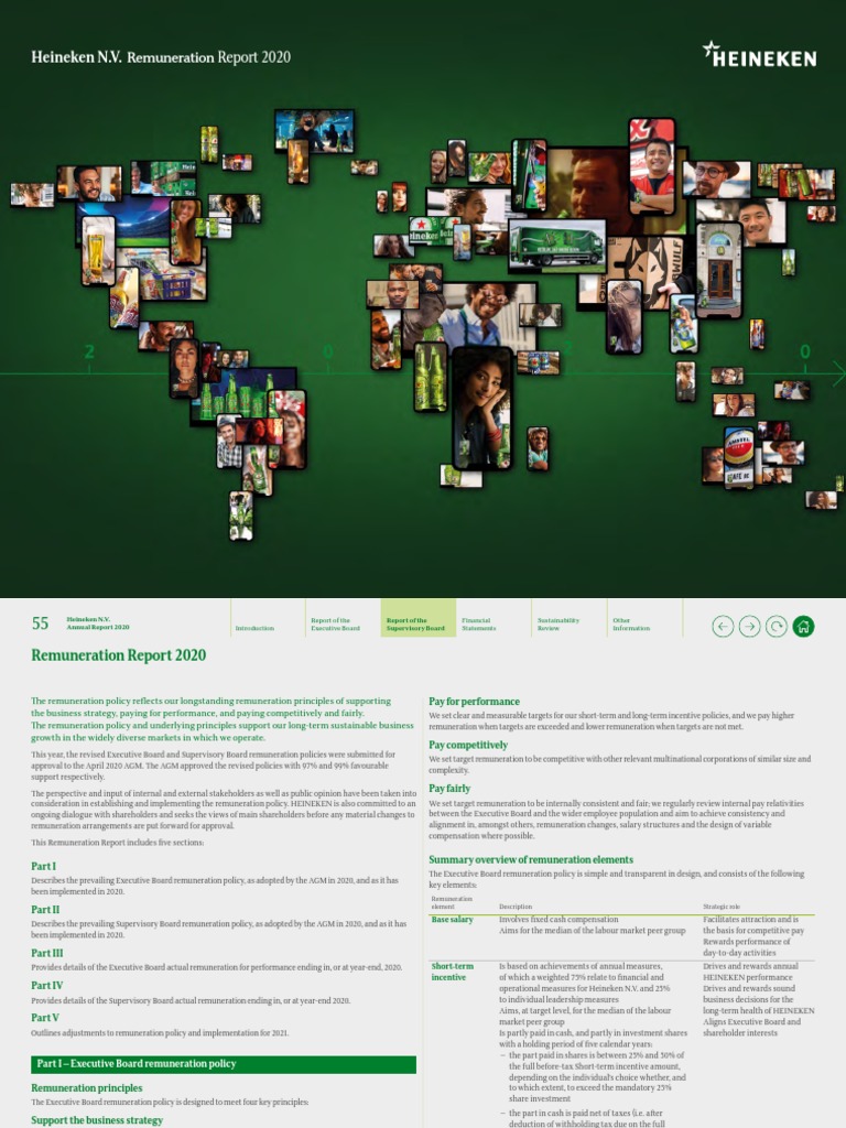 Heineken NV Remuneration Report 2020 | PDF | Board Of Directors | Welfare