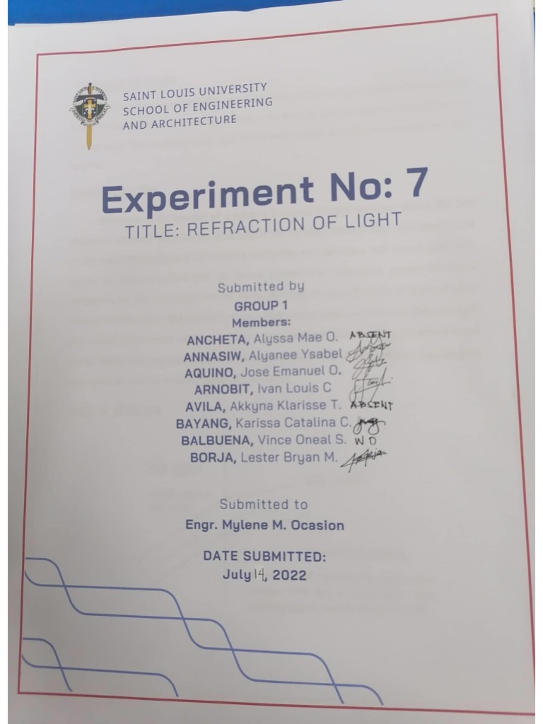 Experiment 7A | PDF