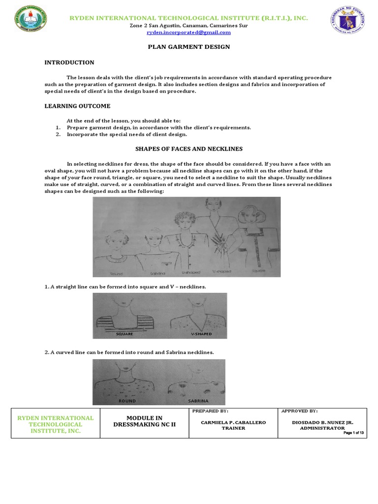 Dressmaking Module | PDF | Seam (Sewing) | Sewing