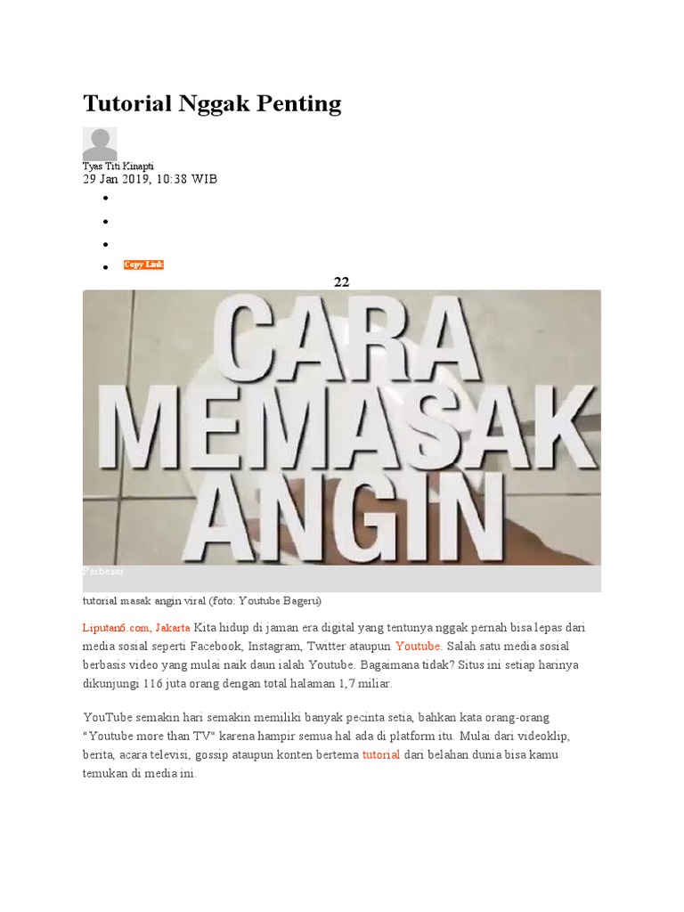 Tutorial Gak Penting | PDF