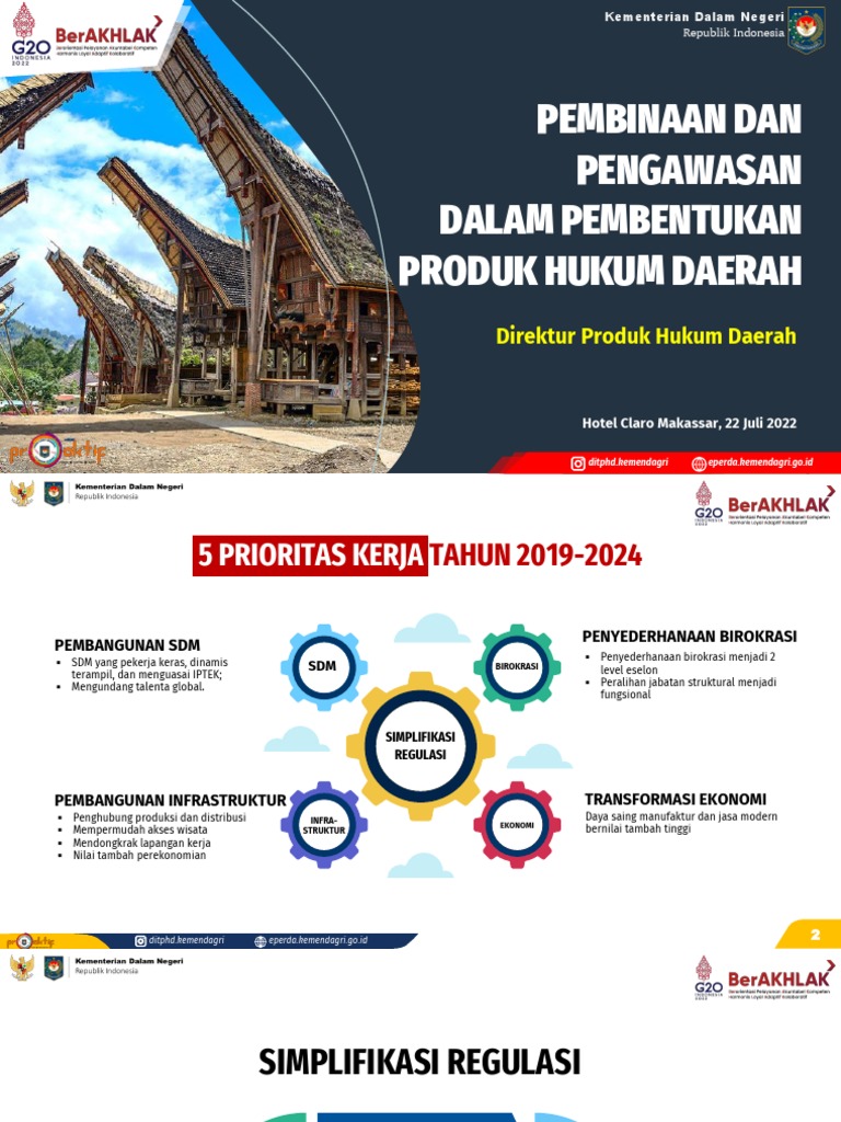 Materi Workshop Sesi 1 & 2 - DITJEND OTDA KEMENDAGRI Drs. Makmur Marbun M.Si. | PDF