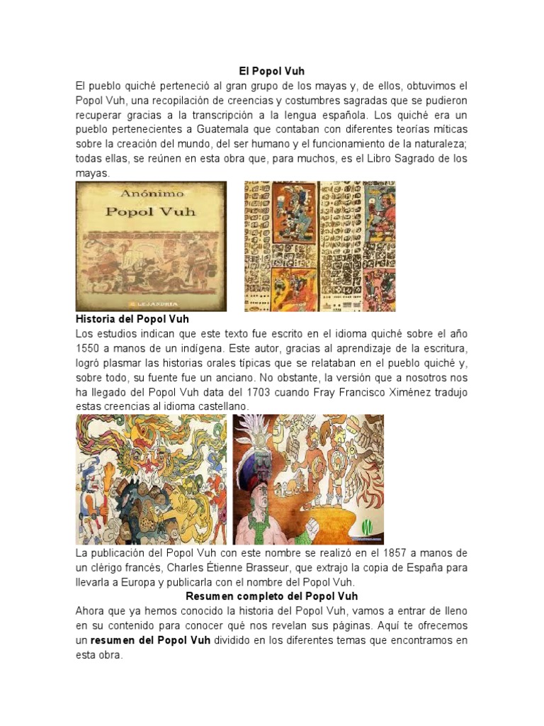 El Popol Vuh | PDF