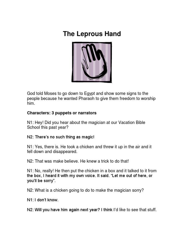 The Leprous Hand | Moses | Torah Books