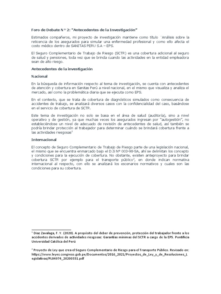 Foro de Debate N2 | PDF | Finanzas y dinero