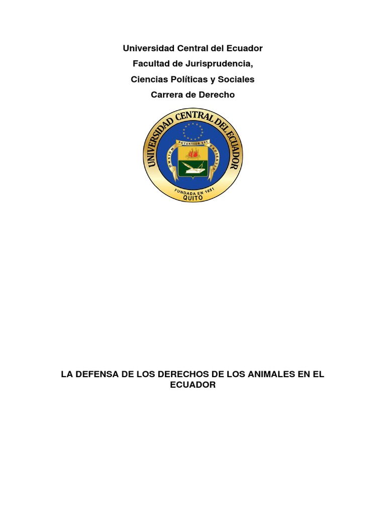 La Defensa de Los Derechos Animales en Ecuador | PDF | Ecuador | Derechos