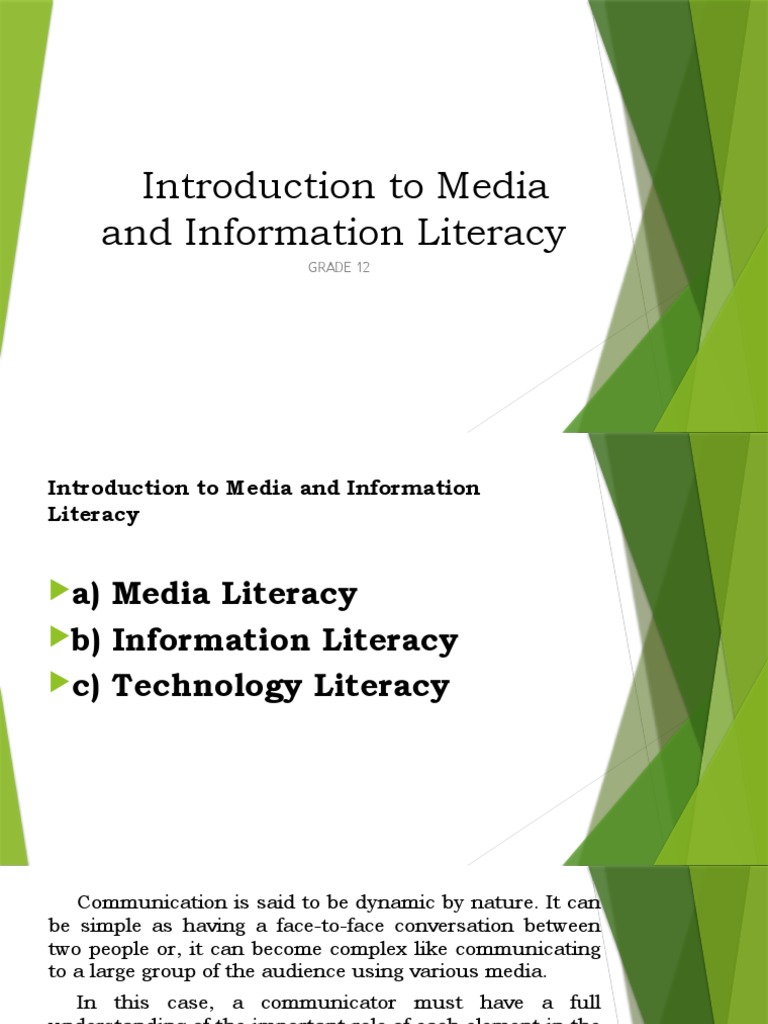 Media and Information Literacy Module 1 | PDF | Communication | Media (Communication)