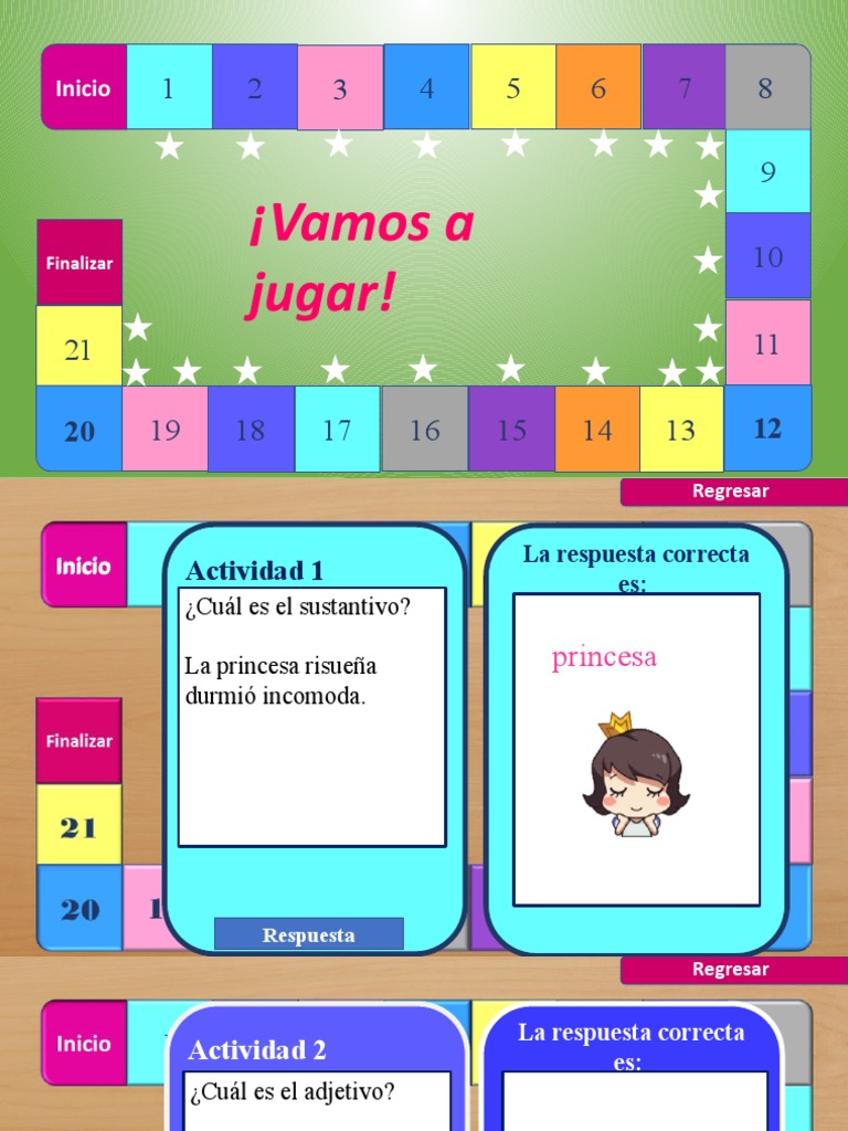 Repaso de Sustantivos y Adjetivos, Juego | PDF | Adjetivo | Unidades ...