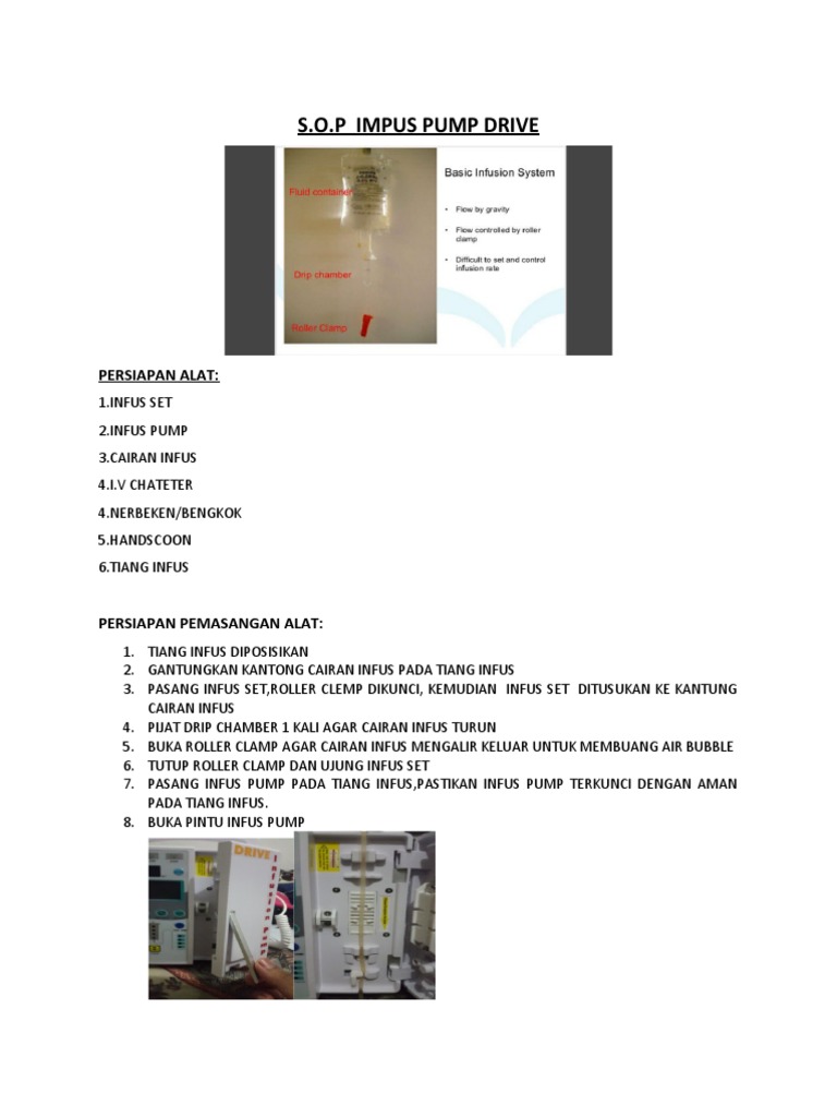 Panduan Penggunaan Infus Pump | PDF | Griya & Taman