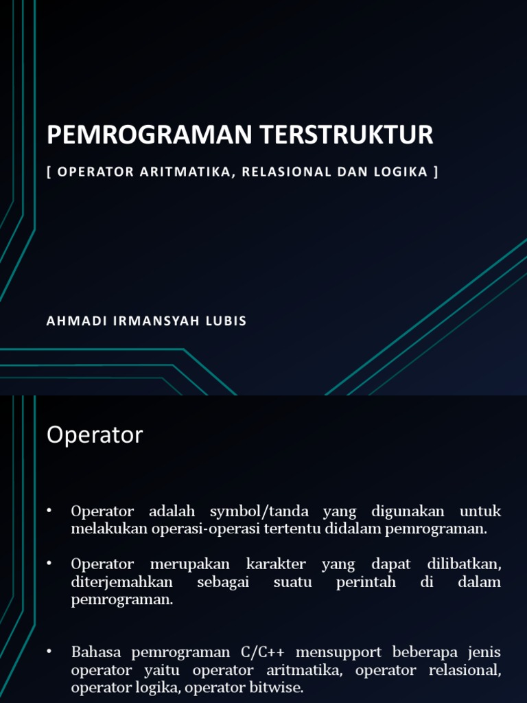 Operasi Aritmatika, Relasi Dan Logika C++ | PDF