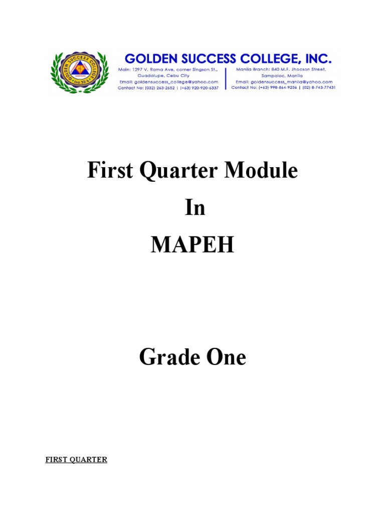 MAPEH 1 (1st Quarter Complete) | PDF | Foods | Vitamin