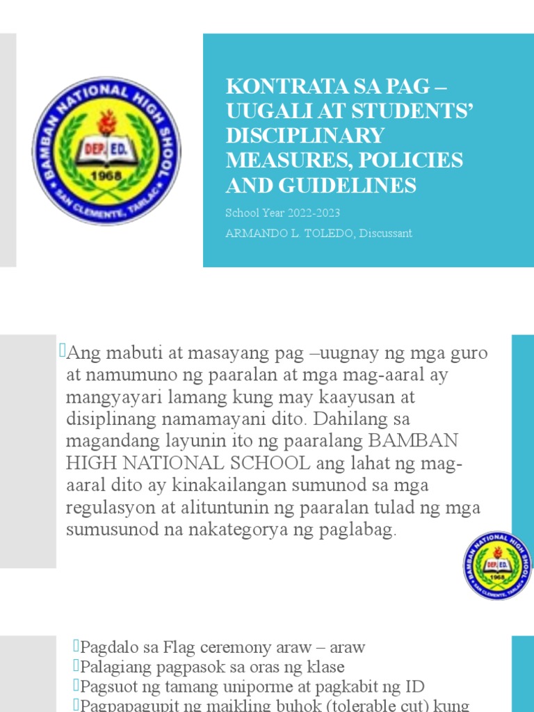 Kontrata Sa Pag Uugali at Students | PDF