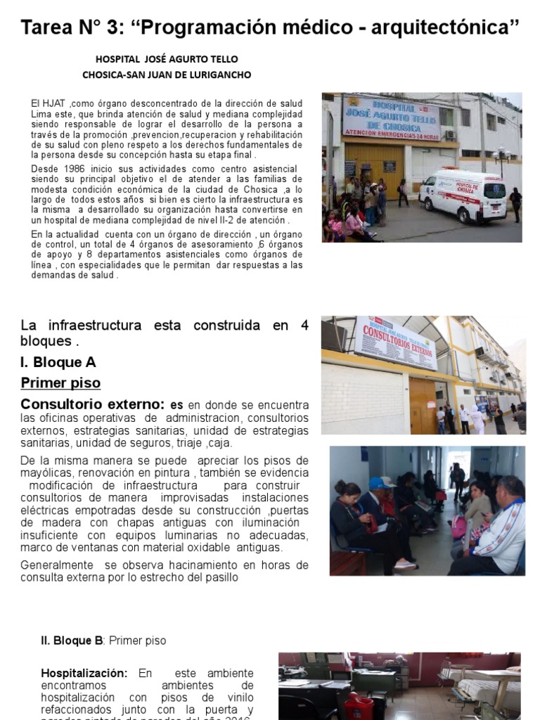 Navarro Espinoza Richard Jhonatan Tarea N 3 Programacion Medico Arquitectonica | PDF | Hospital ...