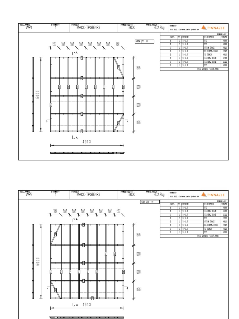WP1 Maco-Tpsb3-R3 1 5000 402.7kg: Panel Height Wall Panel Project ...