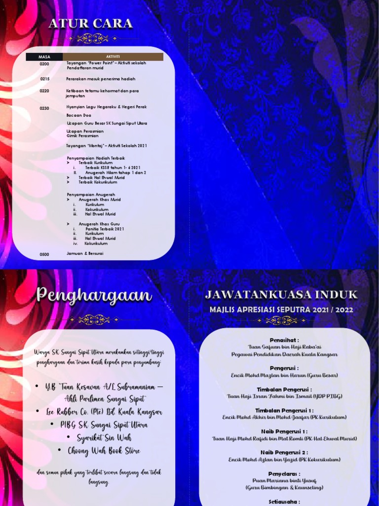 Buku Program Majlis Apresiasi 2021-2022 New Ain | PDF