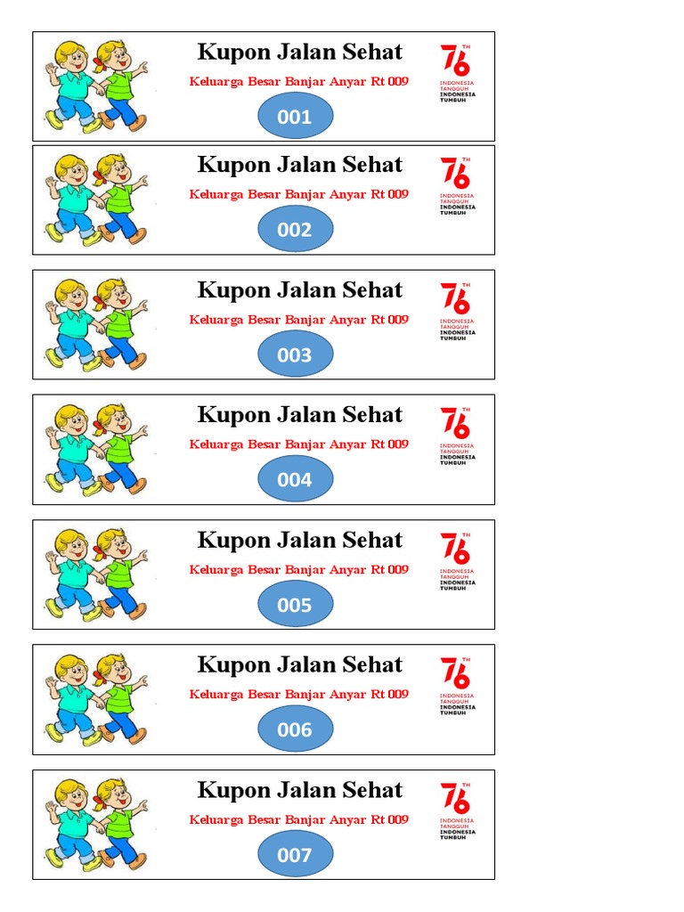 Kupon Jalan Sehat | PDF