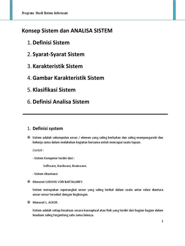 Konsep dan Analisis Sistem Informasi | PDF