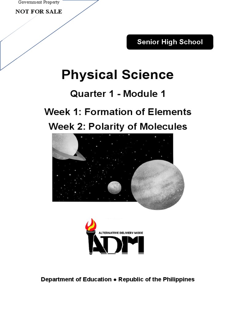 PhysicalSci12 Q1 Mod1 Week1 2 Formation of Elements v3 | PDF | Chemical ...