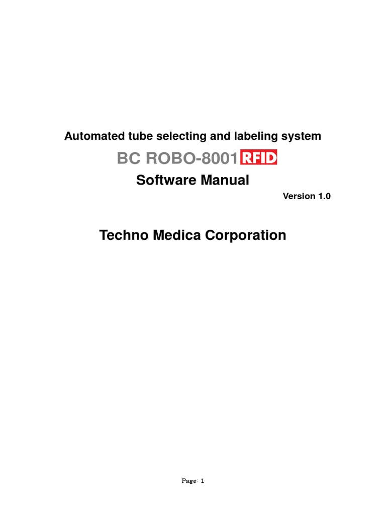 (Software Manual) Ver1.0 BC ROBO-8001RFID | PDF | Icon (Computing ...