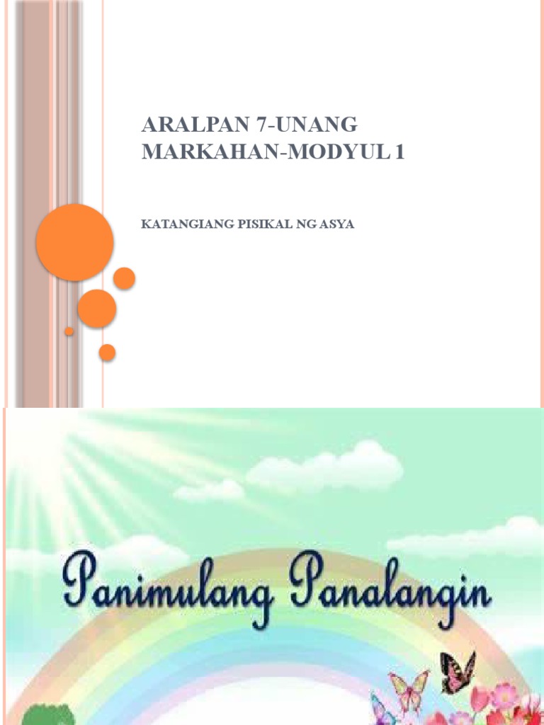 AP7 - Unang Markahan - Modyul 1 | PDF