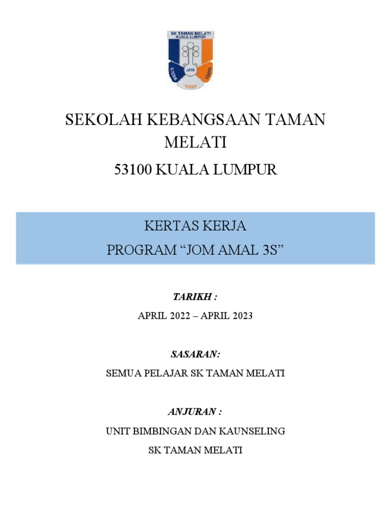 Kertas Kerja Jom Amal 3s | PDF